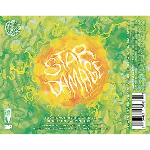 Lupulin Star Damage Golden Sour Ale – CraftShack - Buy craft beer online.