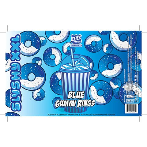 450 North Slushy XXL Blue Gummi Rings Sour – CraftShack - Buy craft ...