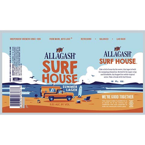 Allagash Surf House Summer Lager – CraftShack - Buy craft beer online.