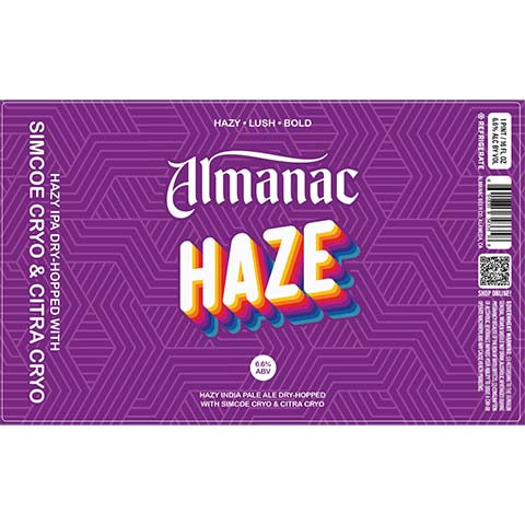Almanac Haze Simcoe Cryo & Citra Cryo Hazy IPA – CraftShack - Buy craft ...