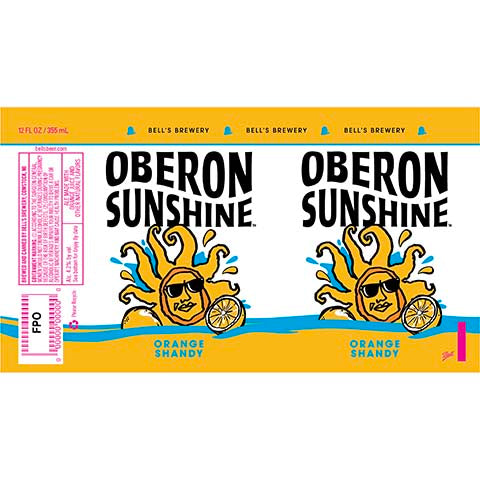 Bell's Oberon Sunshine Orange Shandy – CraftShack - Buy craft beer online.