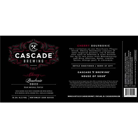 Cascade Cherry Bourbonic Sour Imperial Porter (2022) – CraftShack - Buy ...