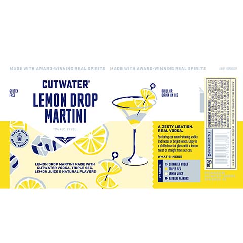Cutwater Lemon Drop Martini – CraftShack - Buy craft beer online.