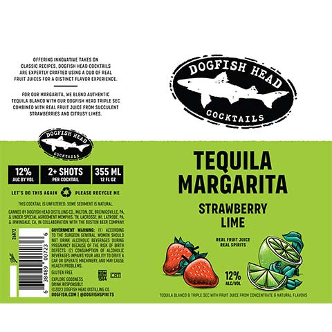 Dogfish Head Tequila Margarita Strawberry Lime – CraftShack - Buy craft ...