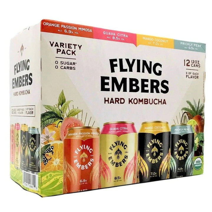 Flying Embers High ABV Heaven Hard Kombucha Variety 12-Pack ...