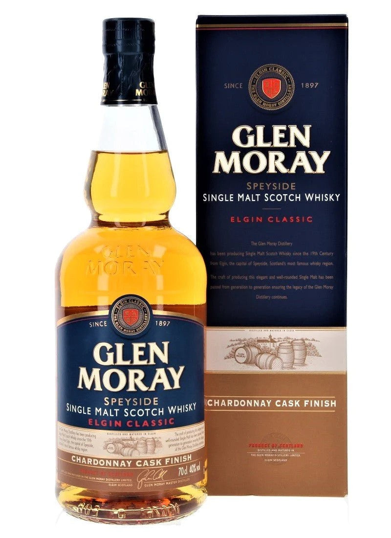 Glen Moray Classic Chardonnay Cask Finish Speyside Single Malt Scotch ...