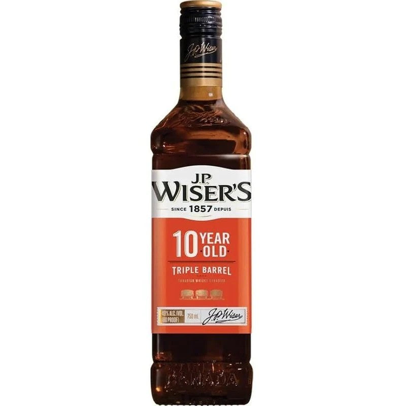J.P. Wiser's 10 Year Old Triple Barrel Blended Canadian Whisky – Buy ...
