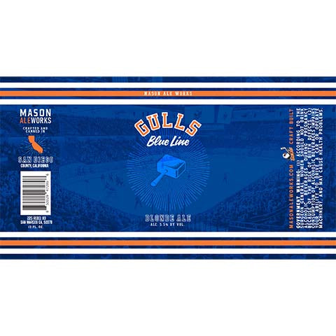 Mason Aleworks Gulls Blue Line Blonde Ale – CraftShack - Buy craft beer ...