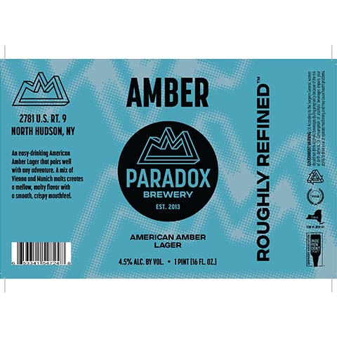 Paradox Amber Lager – CraftShack - Buy craft beer online.