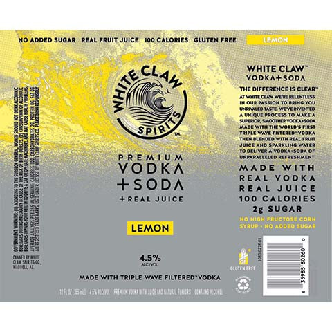 White Claw Lemon – CraftShack - Buy craft beer online.
