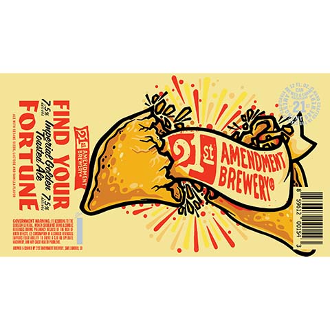 21st Amendment Find Your Fortune Imperial Golden Toasted Ale ...