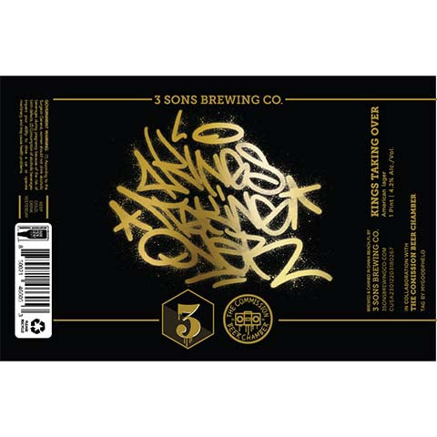 3 Sons Kings Taking Over Lager – CraftShack - Buy craft beer online.