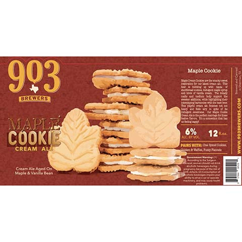 903 Brewers Maple Cookie Cream Ale – CraftShack - Buy craft beer online.