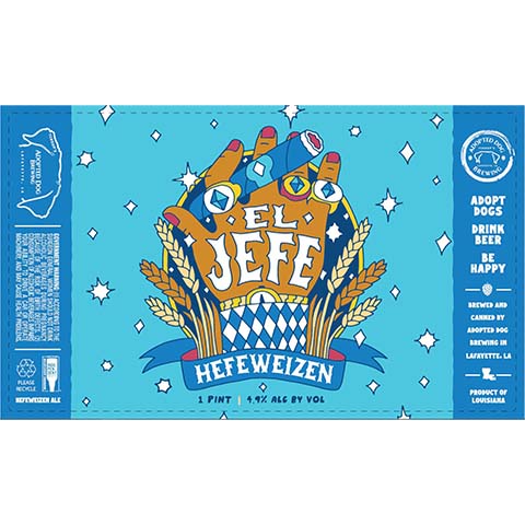Adopted Dog El Jefe Hefeweizen Ale – CraftShack - Buy craft beer online.