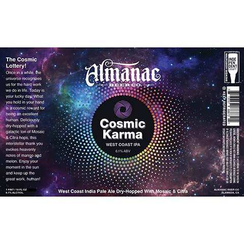 Almanac Cosmic Karma IPA – CraftShack - Buy craft beer online.