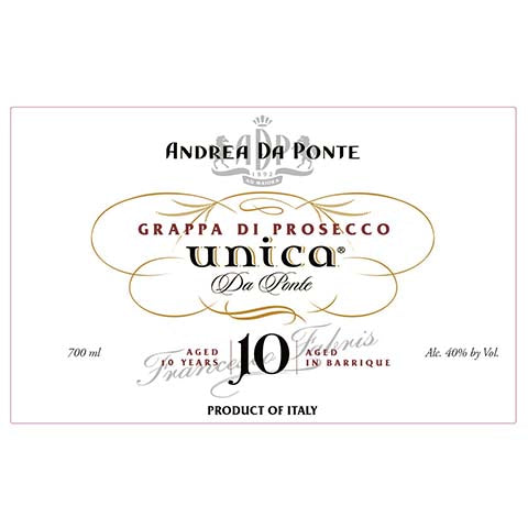 Andrea Da Ponte Unica – Buy Liquor Online