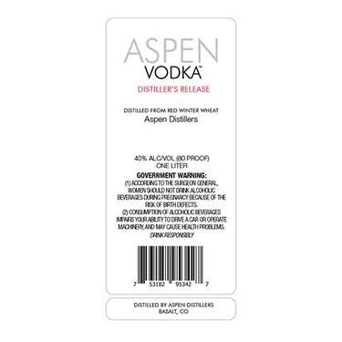 Aspen Vodka Distiller's Release – Buy Liquor Online