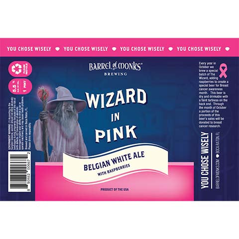 Barrel of Monks Wizard In Pink White Ale – CraftShack - Buy craft beer ...