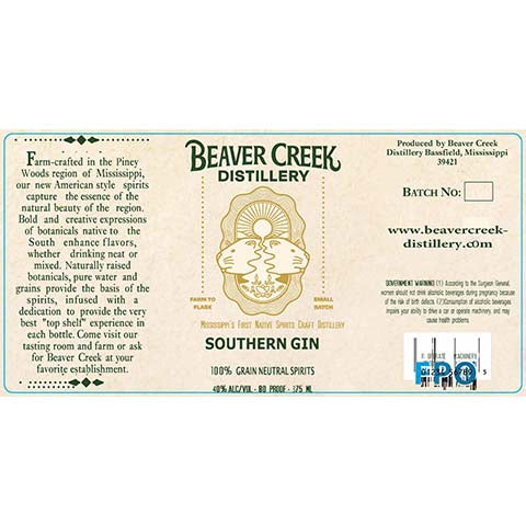 Beaver Creek Southern Gin – Buy Liquor Online