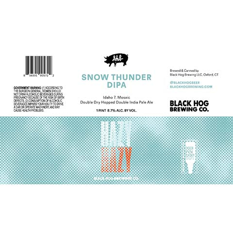 Black Hog Snow Thunder DIPA – CraftShack - Buy craft beer online.