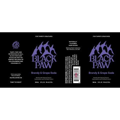 Black Paw Brandy & Grape Soda – CraftShack - Buy craft beer online.