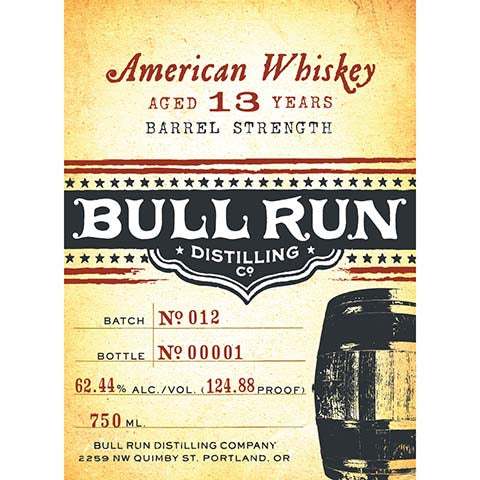 Bull Run Barrel Strength American Whiskey – Buy Liquor Online