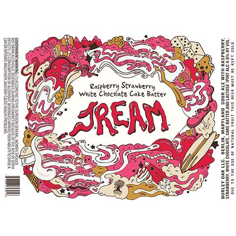 Burley Oak Raspberry Strawberry White Chocolate Cake Batter JREAM Sour ...