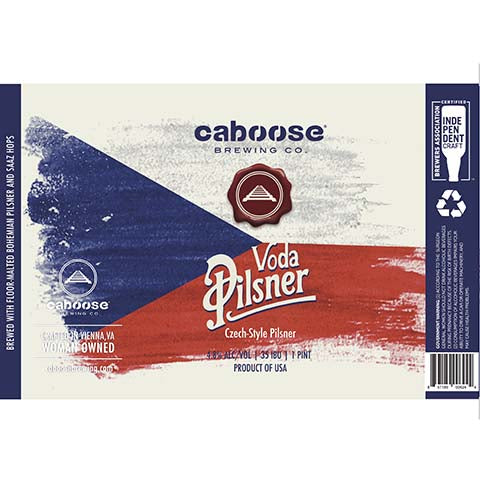 Caboose Voda Pilsner – CraftShack - Buy craft beer online.