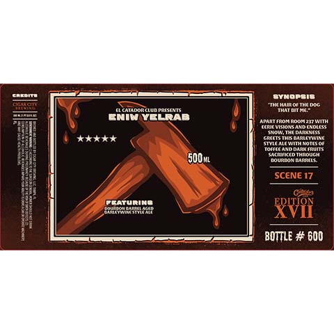 Cigar City Eniw Yelrab Barleywine Ale – CraftShack - Buy craft beer online.