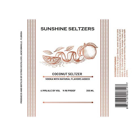 Citrus Sunshine Coconut Seltzer – CraftShack - Buy craft beer online.