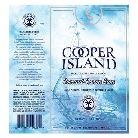 Cooper Island Coconut Cream Rum – Buy Liquor Online