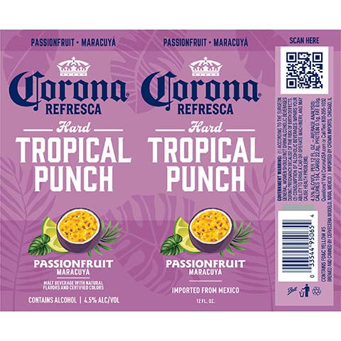 Corona Refresca Hard Tropical Punch (Passionfruit) – CraftShack - Buy ...