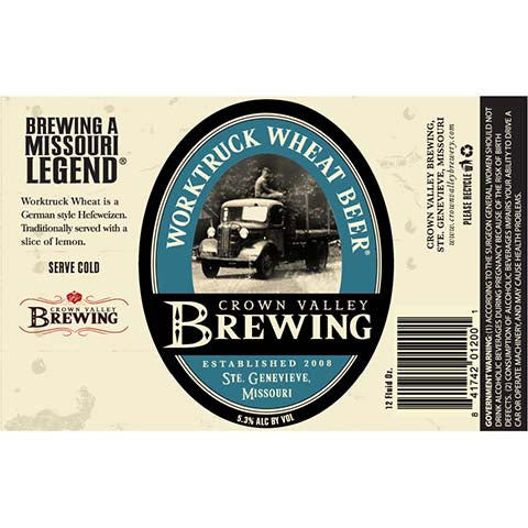 Crown Valley Worktruck Wheat Beer – CraftShack - Buy craft beer online.