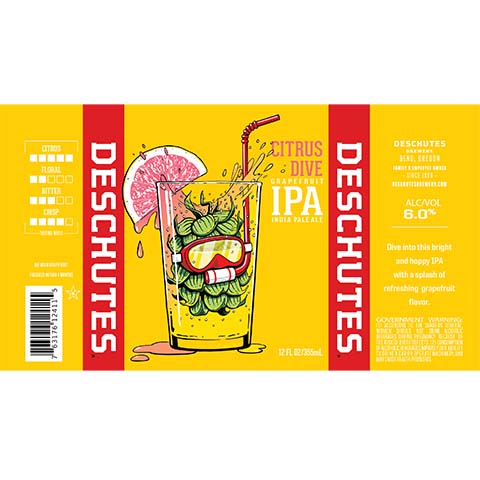 Deschutes Citrus Dive IPA – CraftShack - Buy craft beer online.