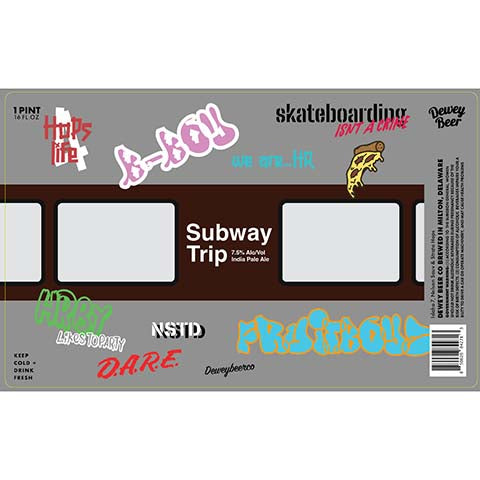 Dewey Beer Subway Trip IPA – CraftShack - Buy craft beer online.