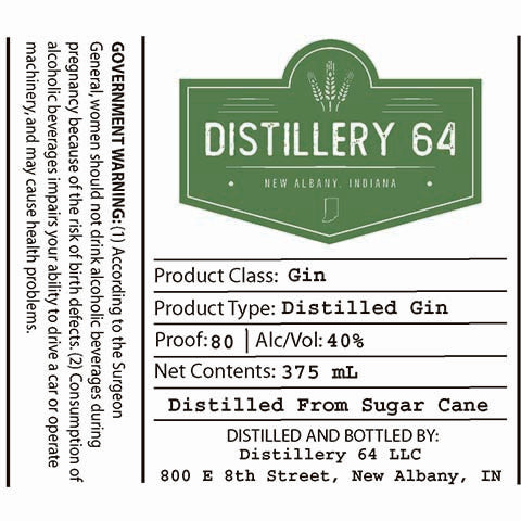 Distillery 64 Gin – Buy Liquor Online