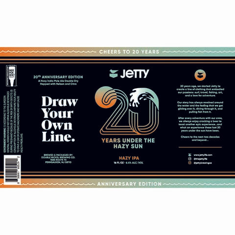 Double Nickel Jetty 20 Years Under The Hazy Sun Hazy IPA – CraftShack ...