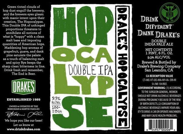 Drake's Hopocalypse Double IPA Green Label 2016 – CraftShack - Buy ...