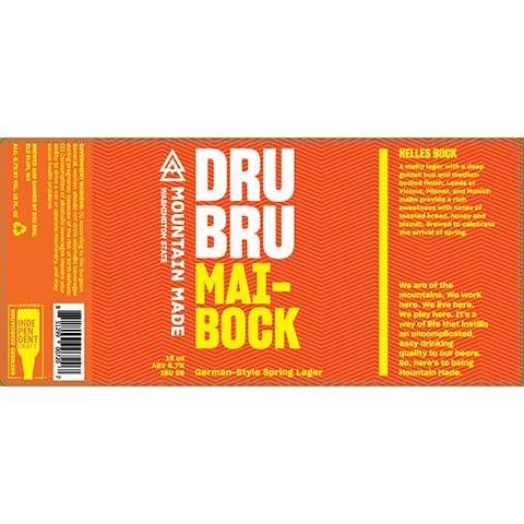 Dru Bru Maibock German Lager – CraftShack - Buy craft beer online.