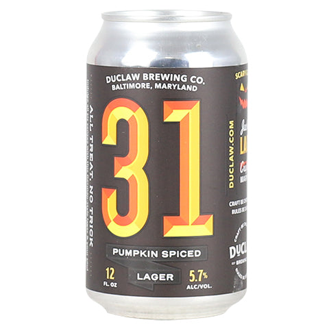 DuClaw 31 Pumpkin Spiced Lager – CraftShack - Buy craft beer online.