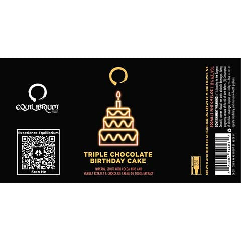 Equilibrium Triple Chocolate Birthday Cake Imperial Stout – CraftShack ...