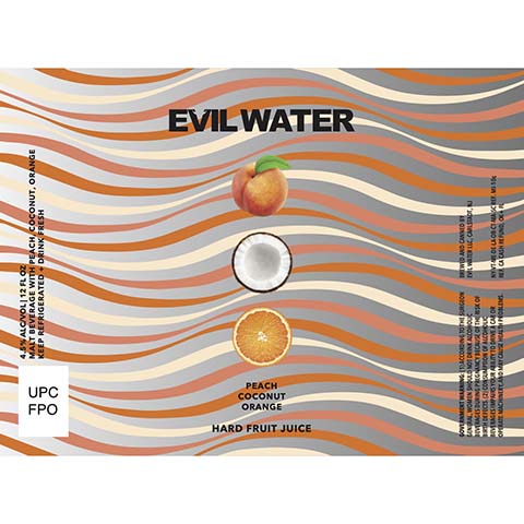 Evil Water Hard Fruit Juice (Peach, Coconut, Orange) – CraftShack - Buy ...