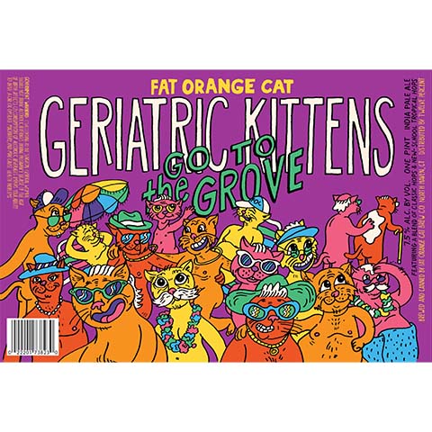 Fat Orange Cat Geriatric Kittens Go To The Grove IPA – CraftShack - Buy ...