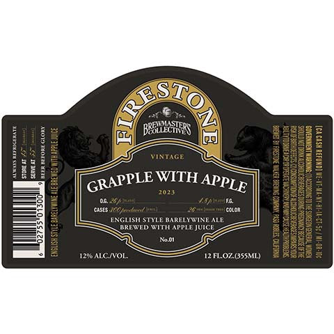 Firestone Grapple with Apple Barleywine Ale – CraftShack - Buy craft ...