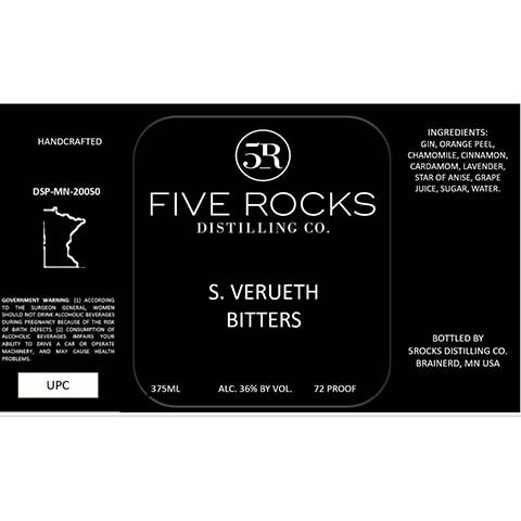 Five Rocks S. Verueth Bitters – Buy Liquor Online