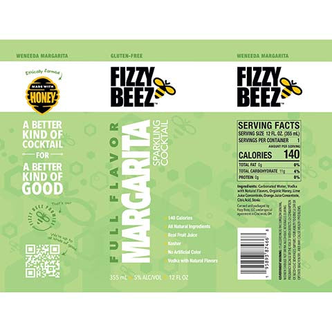 Fizzy Beez Margarita Sparkling Cocktail – CraftShack - Buy craft beer ...