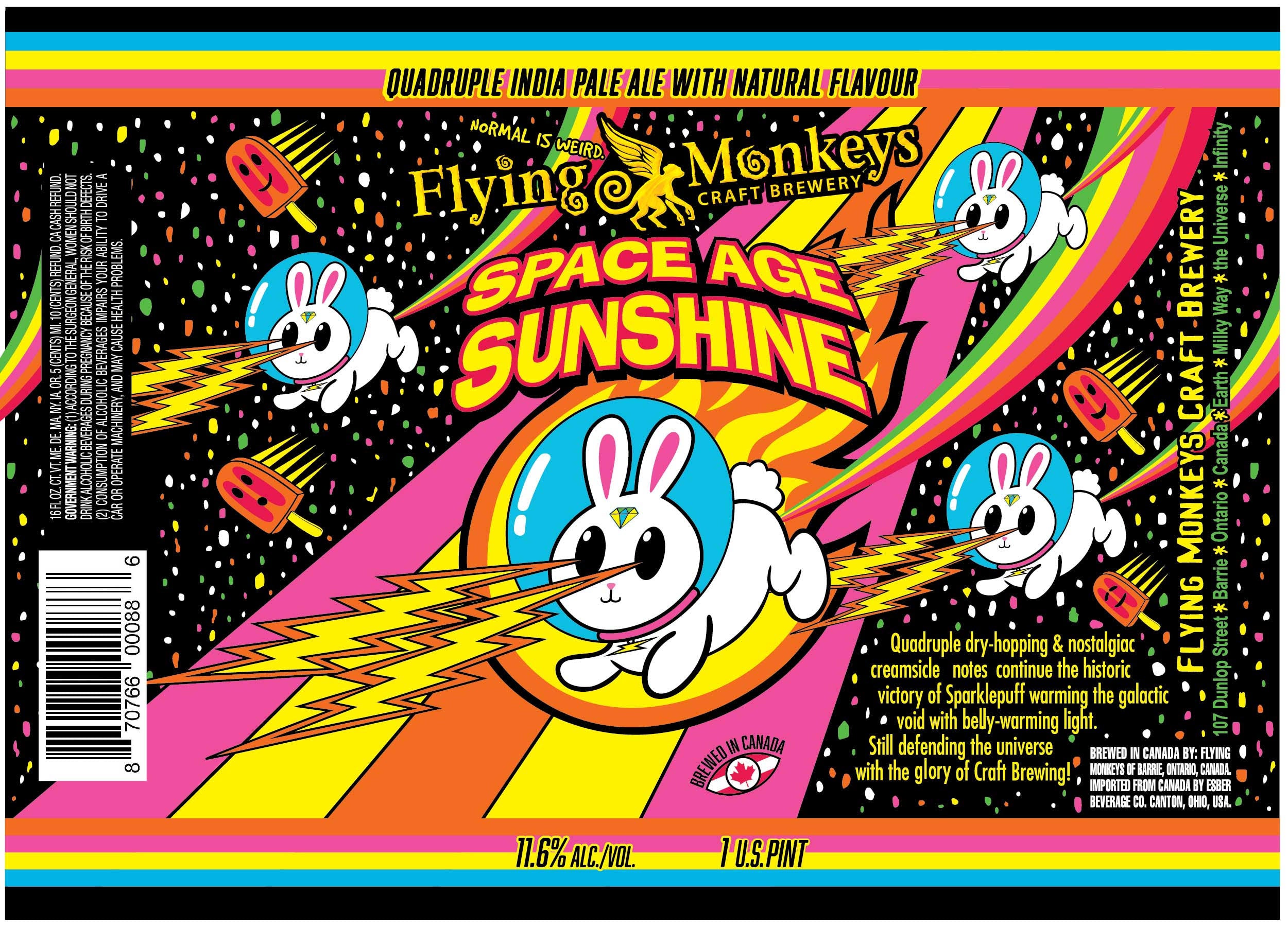 Flying Monkeys Space Age Sunshine Quadruple IPA – CraftShack - Buy ...