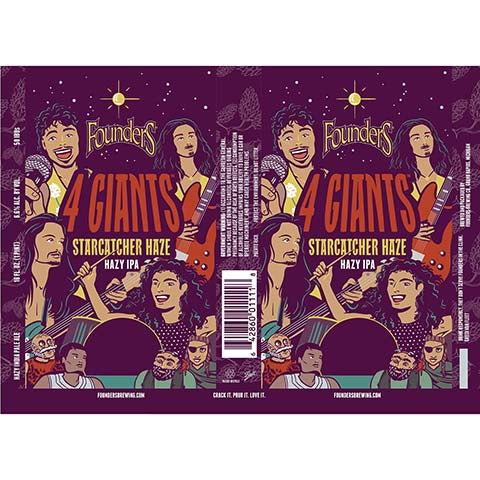 Founders 4 Giants Starcatcher Haze Hazy IPA – CraftShack - Buy craft ...