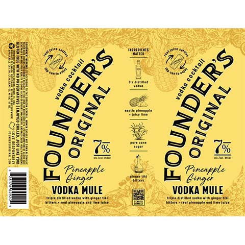 Founders Original Pineapple Ginger Vodka Mule – CraftShack - Buy craft ...