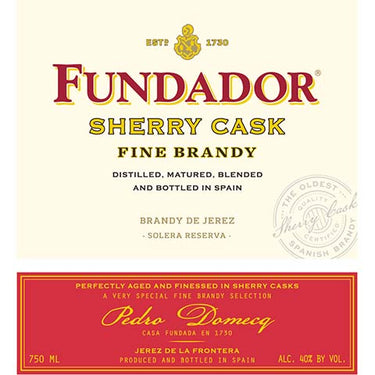 Fundador Sherry Cask Fine Brandy – Buy Liquor Online